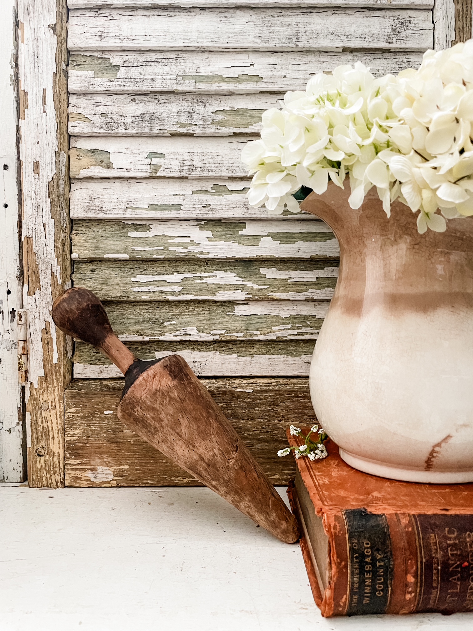 Blackdog Creations - Vintage Wood Pestle - Great Patina, coloring