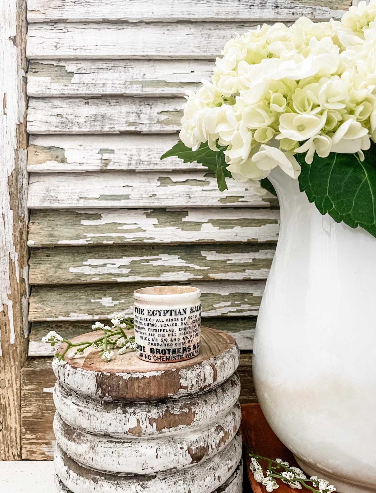 Blackdog Creations - Antique English Ironstone, The Egyptian Salve pot ...