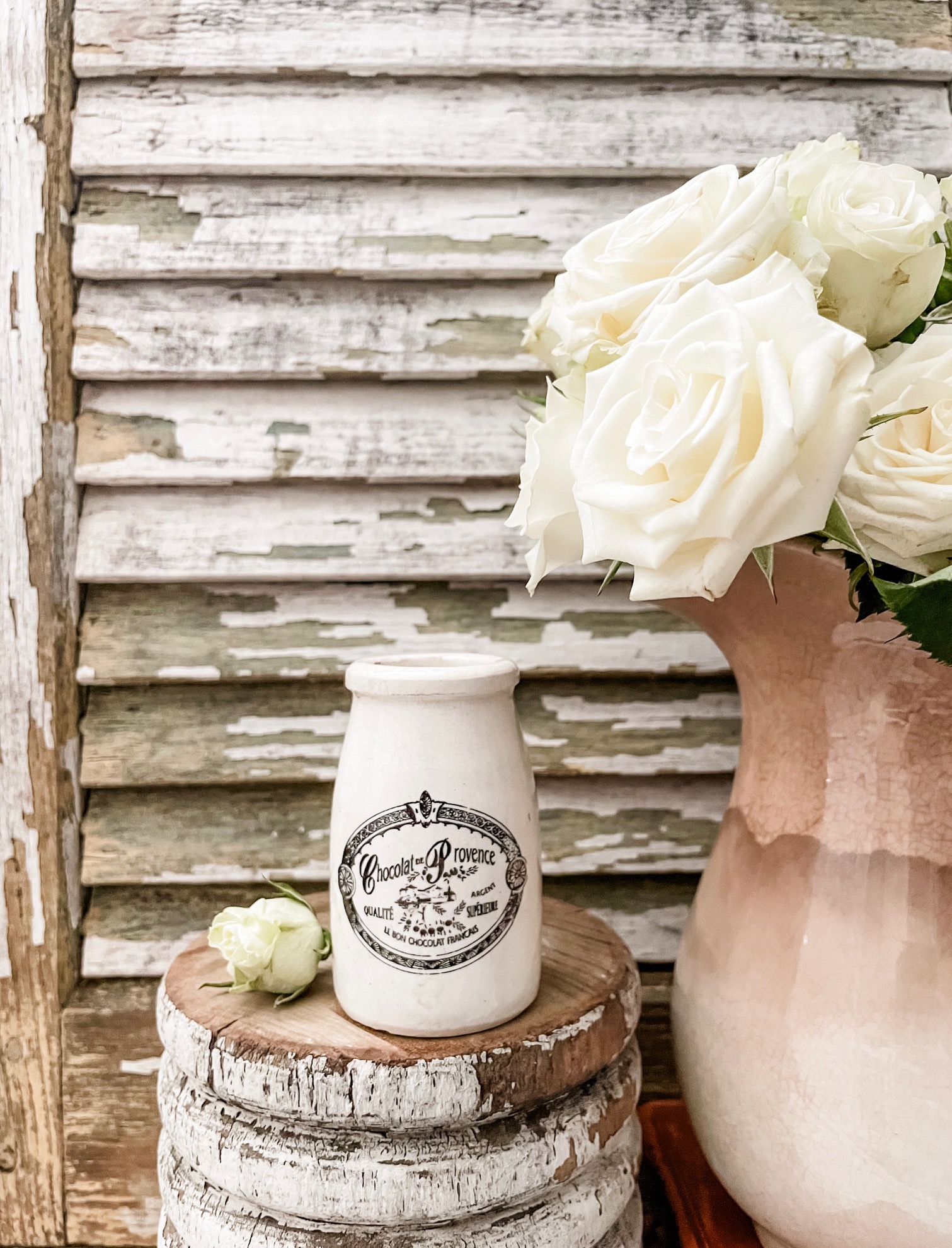 Blackdog Creations - Antique English - Ironstone Churn Pot w/ Chocolat ...