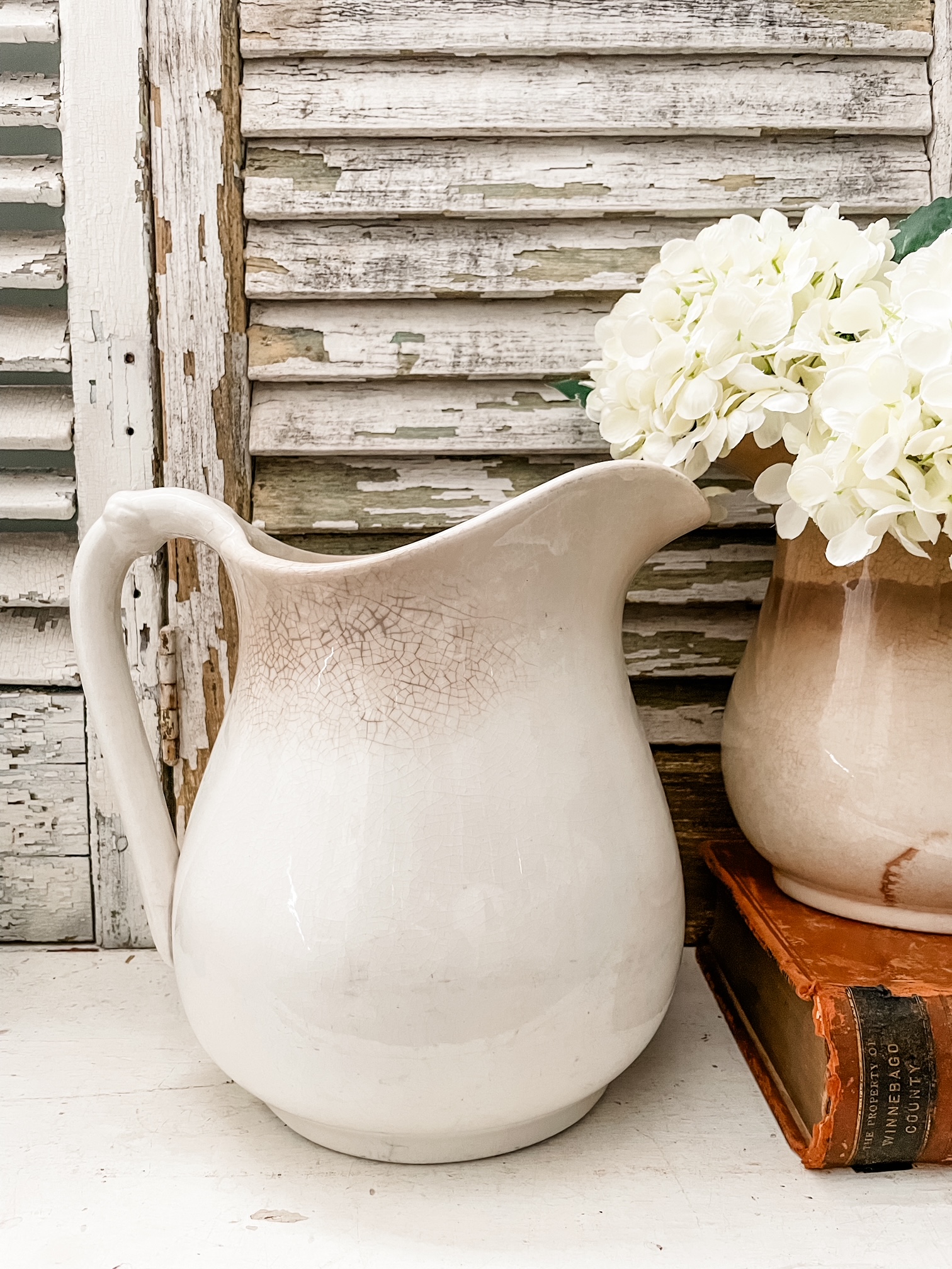 Blackdog Creations - Antique Ironstone Lg. Milk/Water Pitcher ...