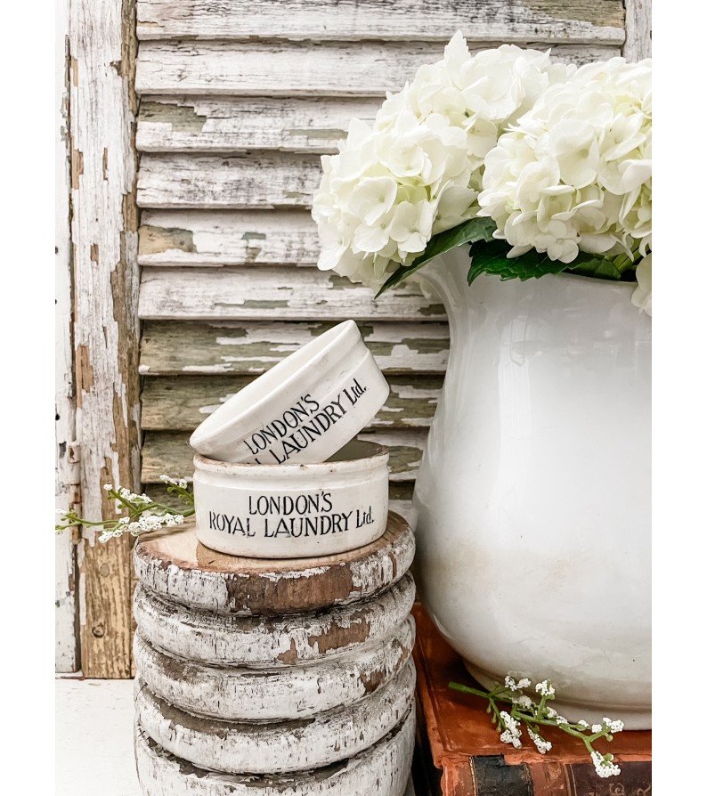 Blackdog Creations - Antique Ironstone Dish w/ London Royal Laundry ...