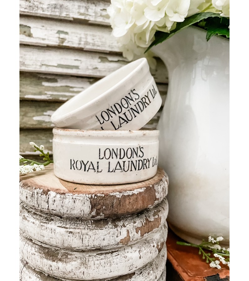 Blackdog Creations - Antique Ironstone Dish w/ London Royal Laundry ...