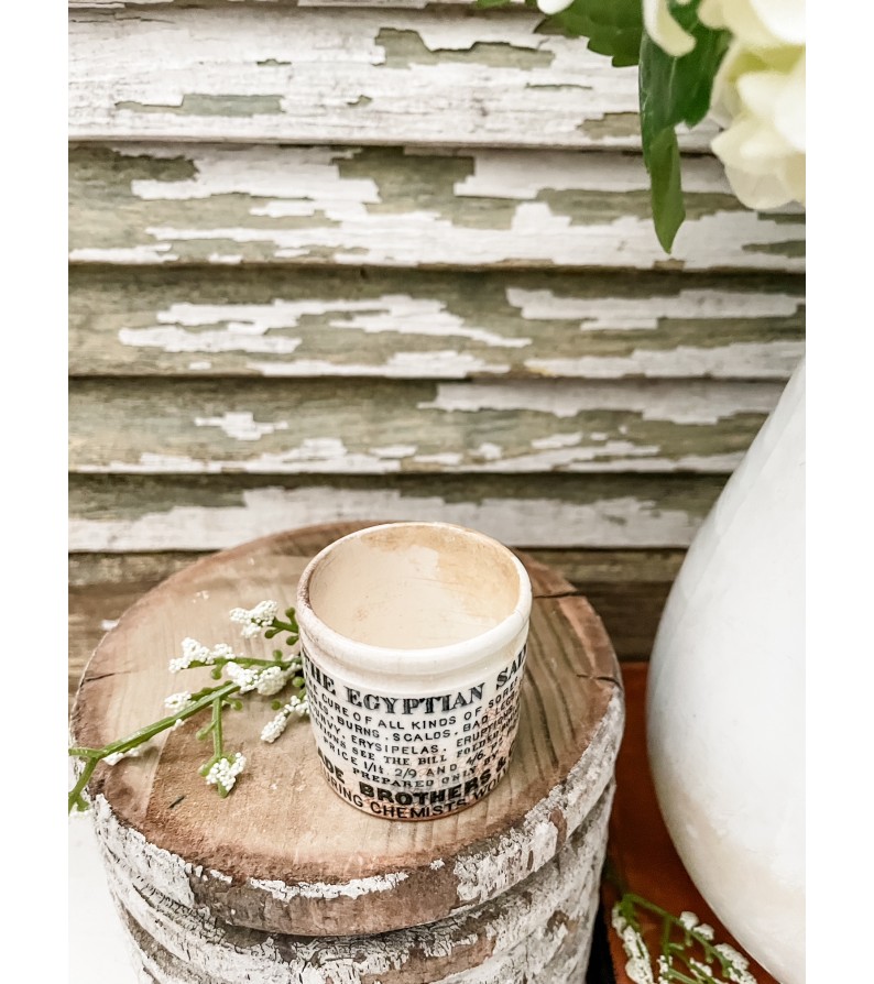 Blackdog Creations - Antique English Ironstone, The Egyptian Salve pot ...