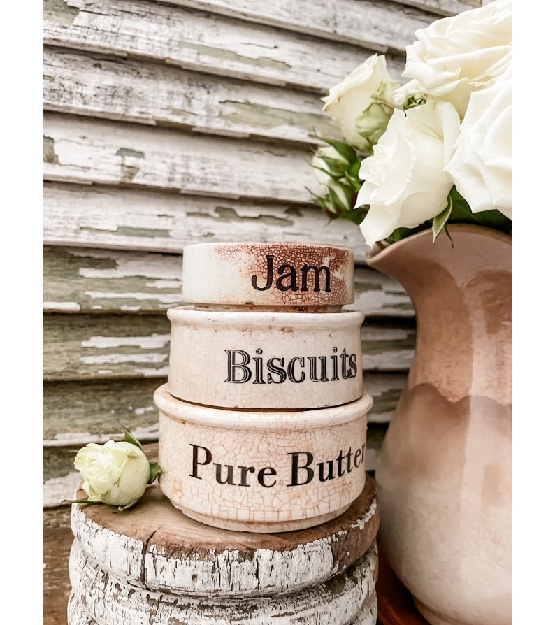 Blackdog Creations - Antique English- Ironstone riser stack of 3 w/ Jam ...
