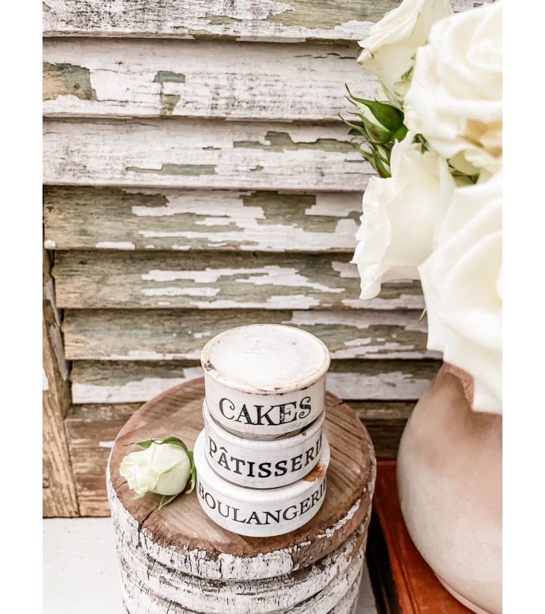 Blackdog Creations - Antique English- Ironstone Mini riser stack of 3 w ...